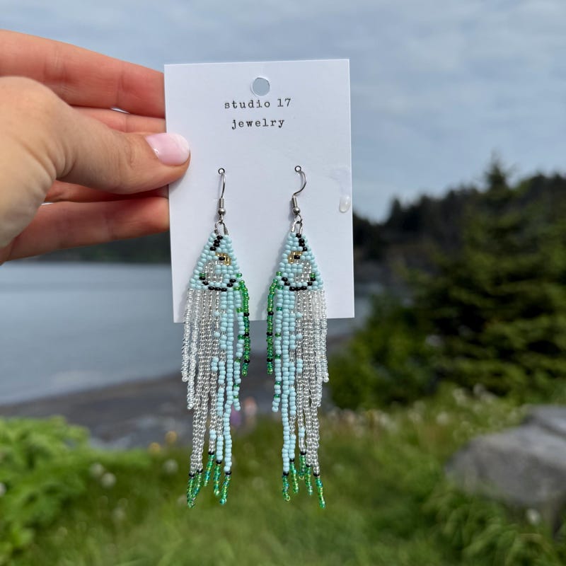 Boho Beaded Earrings - Etsy