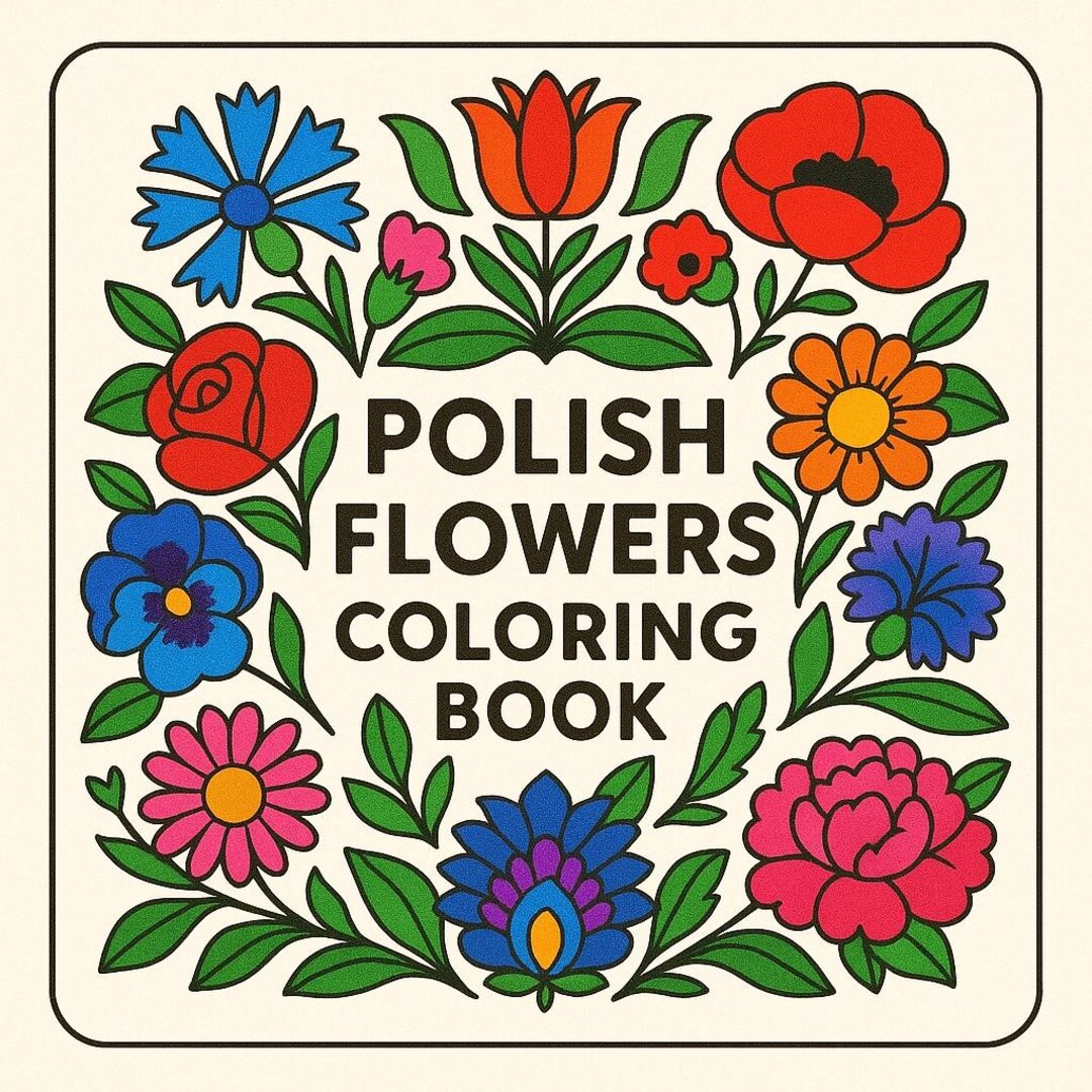Polish Flowrs - Coloring Pages - Etsy