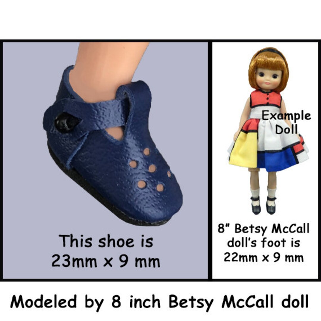 Tiny Betsy Mccall 8 Inch Doll Shoes 23mmx9mm Navy Blue Doll - Etsy