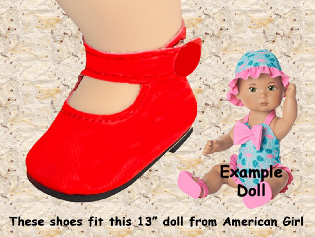 Vintage Red Vinyl Side Snap Doll Shoes Fits American Girl 13 - Etsy