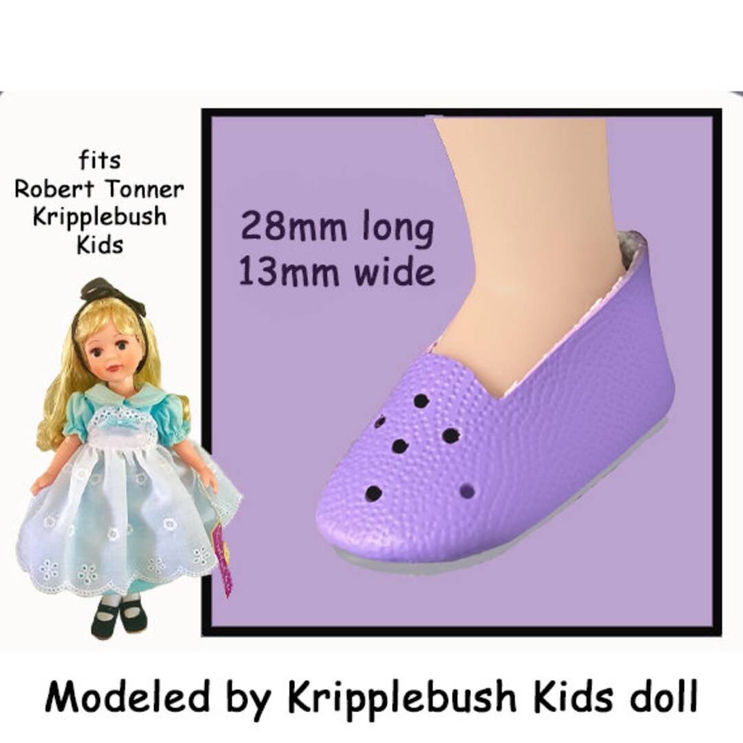 Fits Kripplebush Kids Robert Tonner Dolls, Tiny Doll Shoes, Purple Mary ...