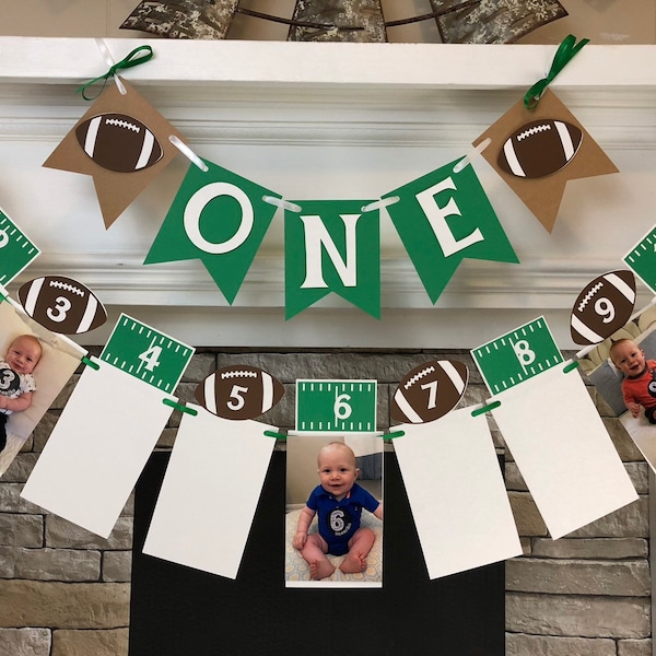 First Year Down Football Birthday - Etsy