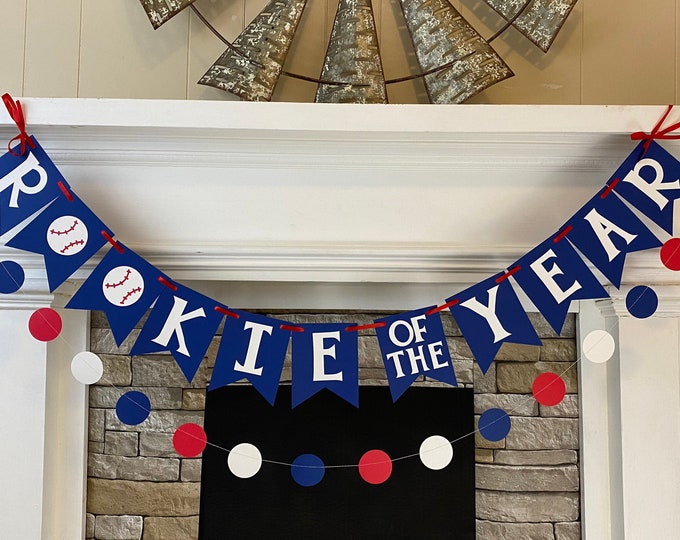 Rookie of the Year Baseball First Birthday Decorations Baseball First ...