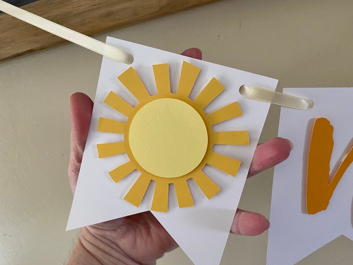 Muted Tones Sunshine ONE Banner You Are My Sunshine First Birthday ...