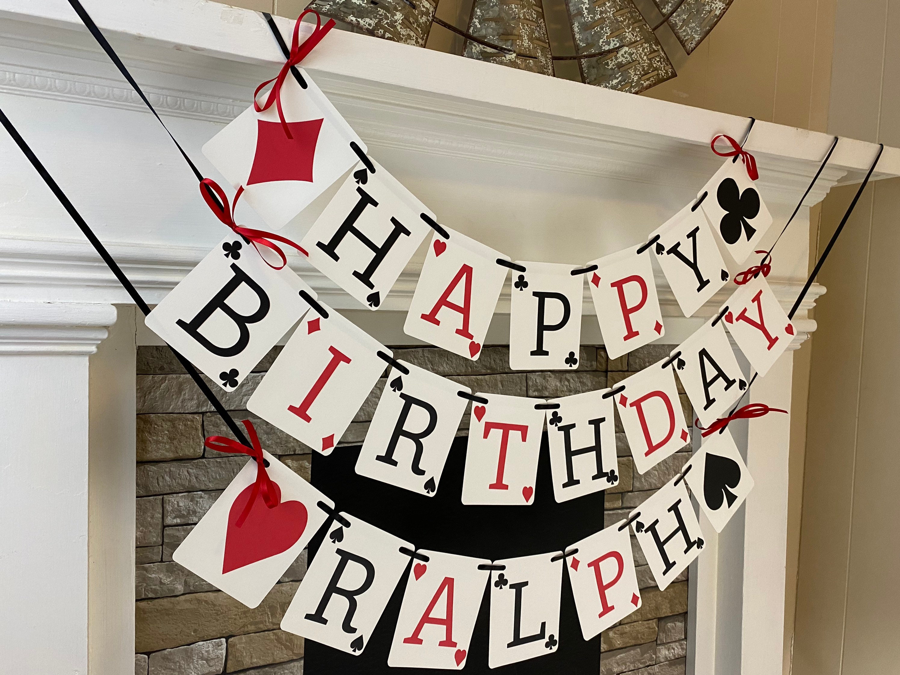 Casino Birthday Decorations Poker Party Vegas Birthday Decorations ...