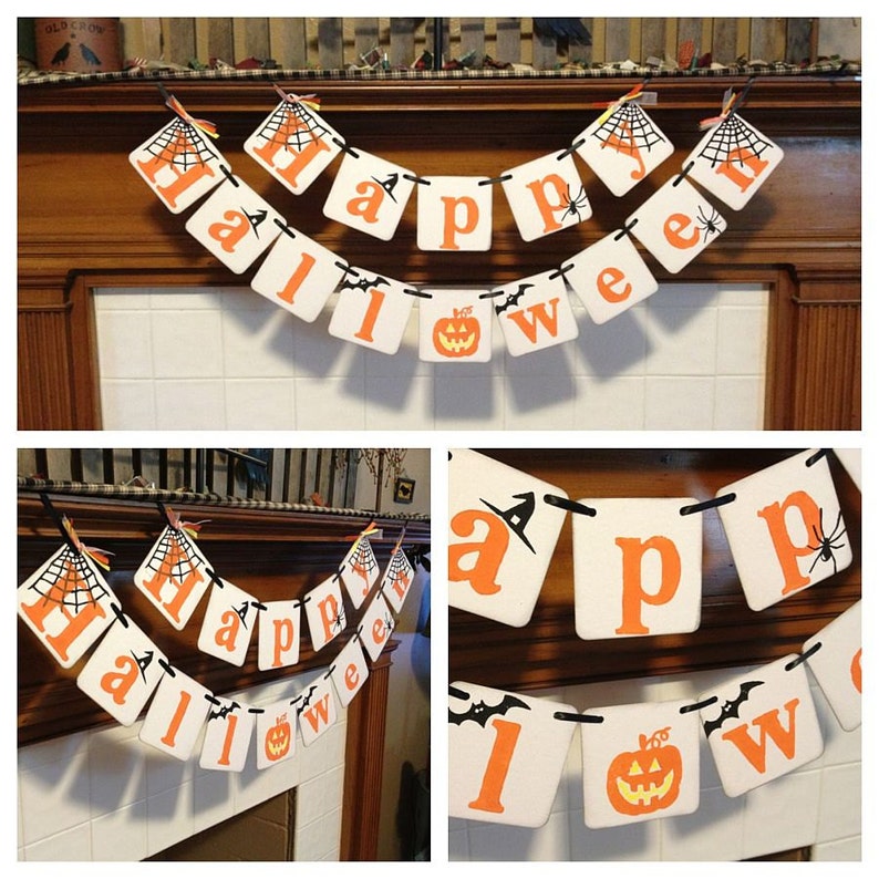 Halloween Decoration Happy Halloween Banner Fall Decoration | Etsy
