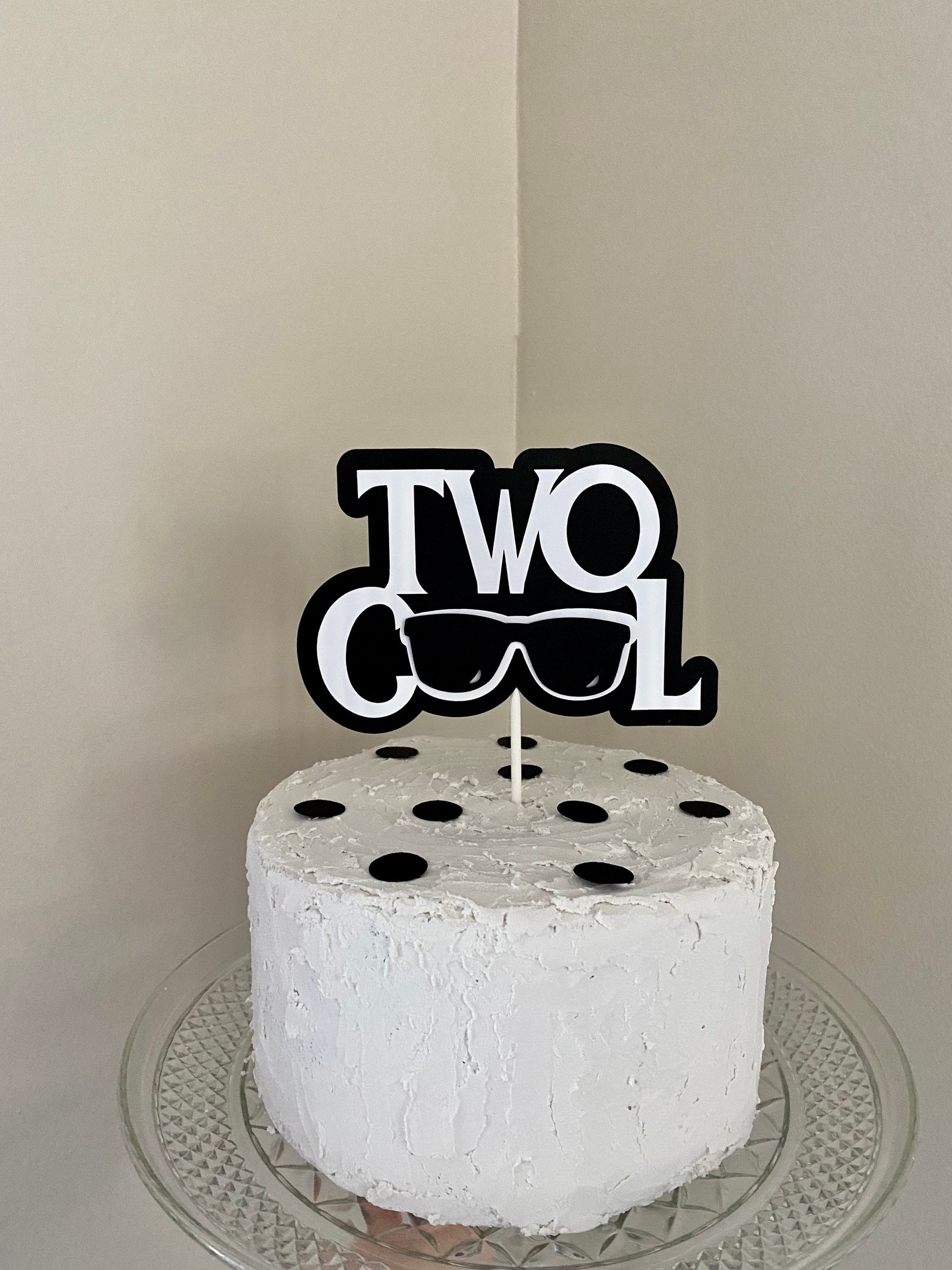 TWO COOL Birthday Cake Topper Party Decorations Sun Glasses 2 | Etsy