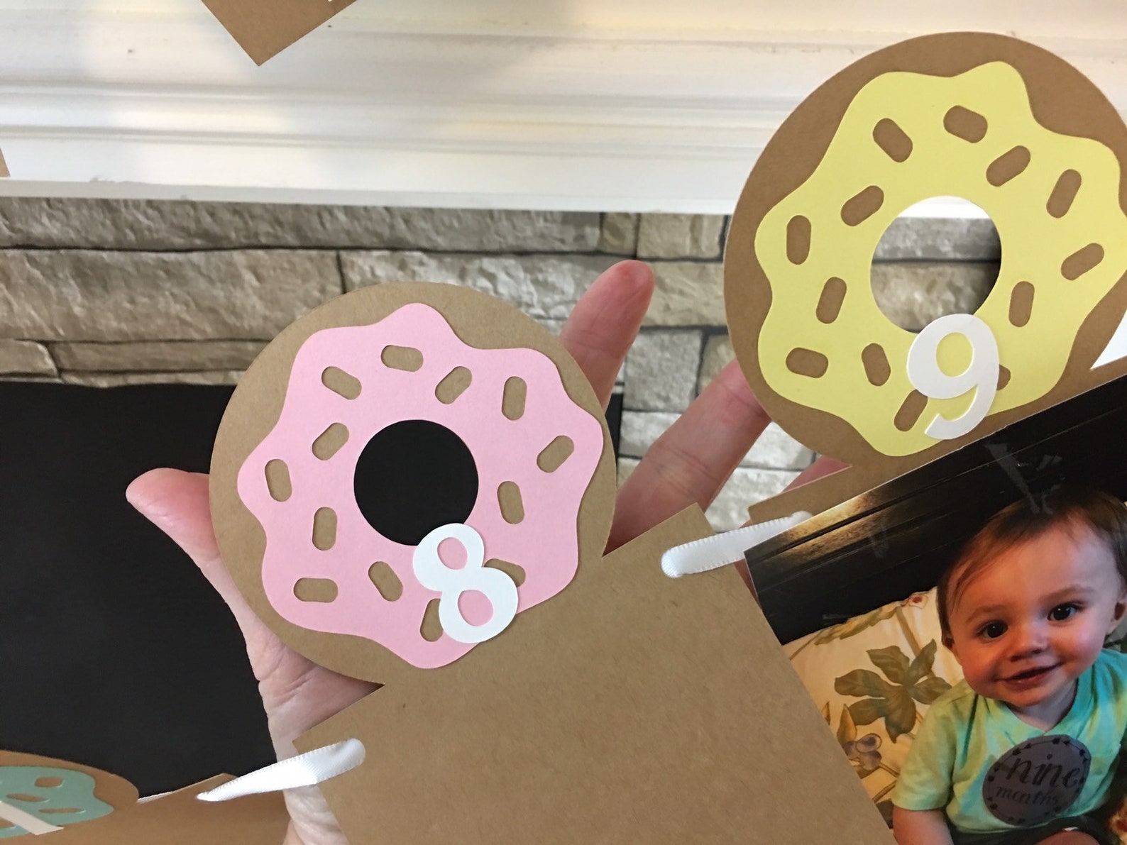 Donut First Birthday Decorations I Am 1 ONE High Chair Banner - Etsy
