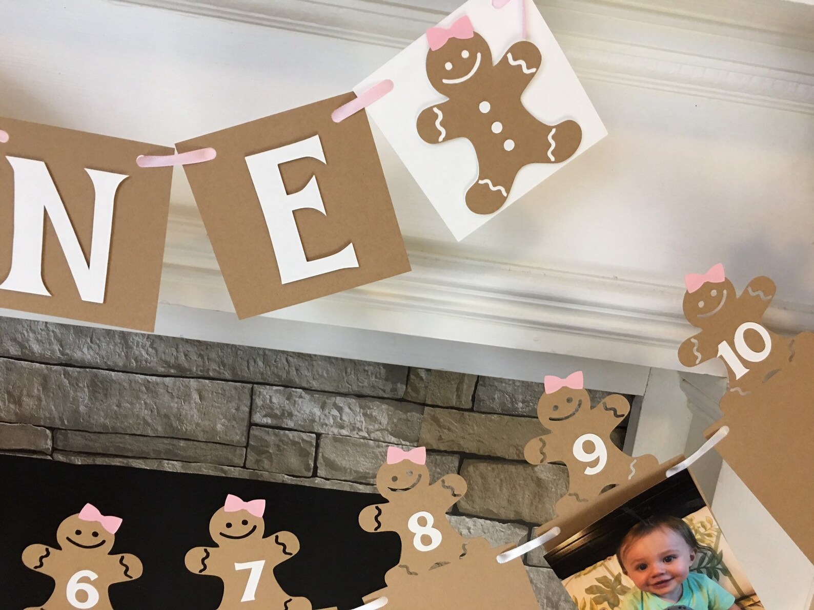 Gingerbread 1st Birthday Decoration I Am 1 ONE High Chair | Etsy