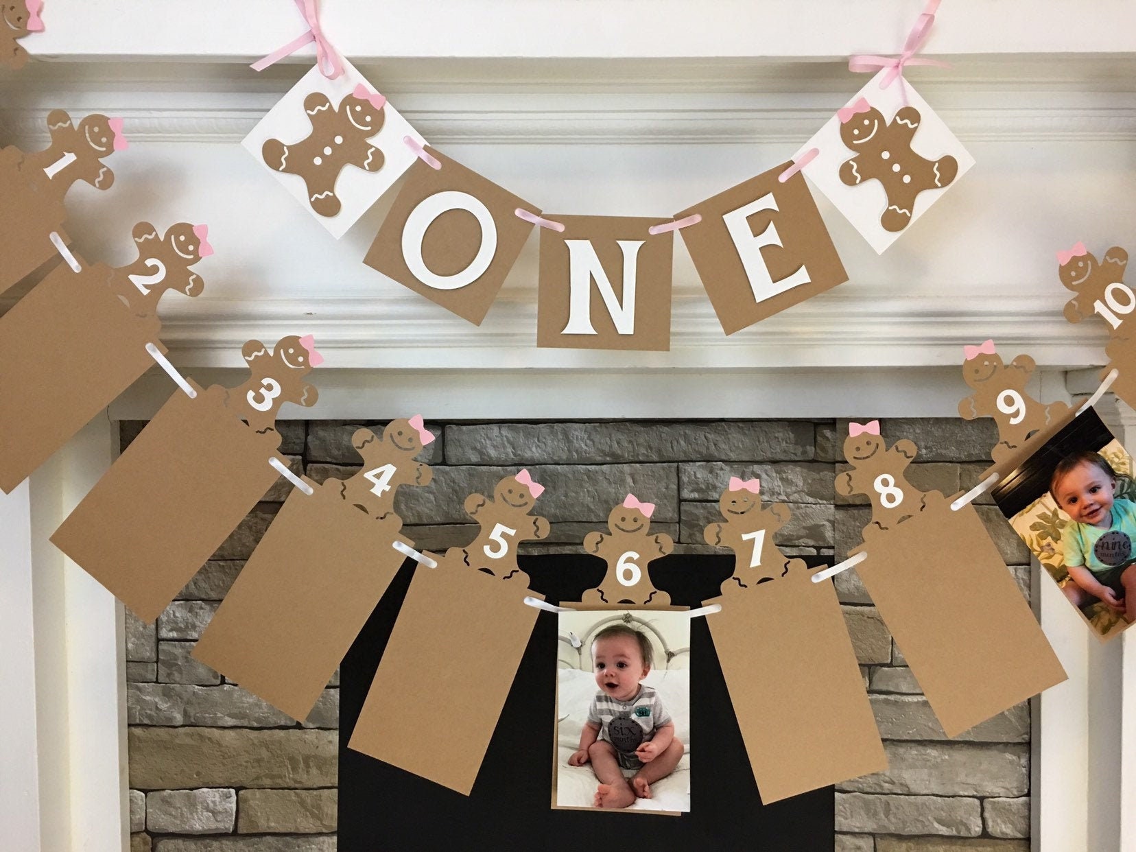Gingerbread 1st Birthday Decoration I am 1 ONE High Chair | Etsy