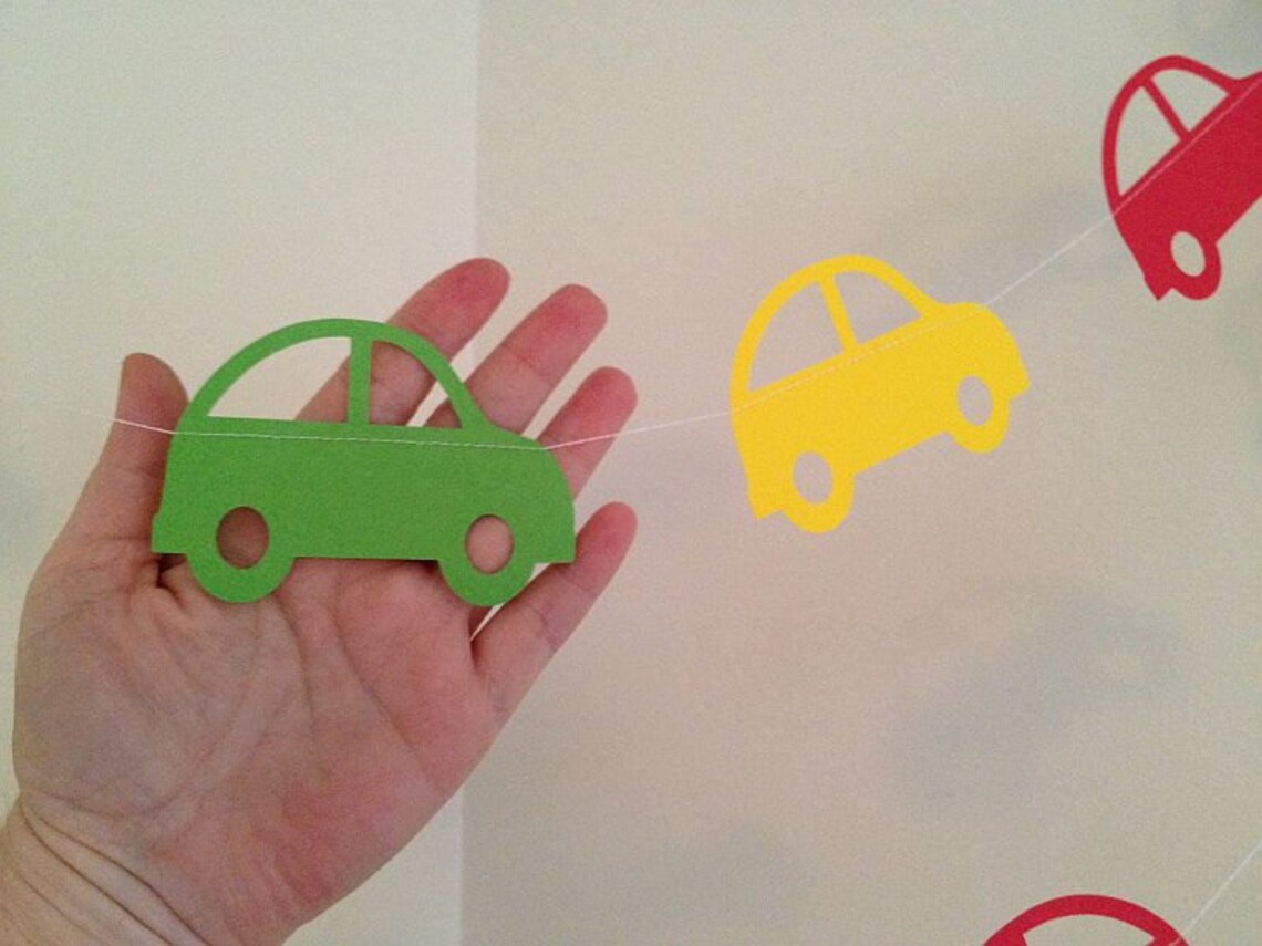 Transportation Birthday Party Decoration Car Paper Garland I Am 1 Party ...