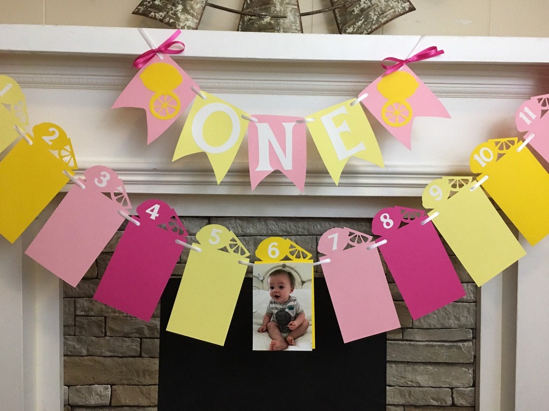 LEMONADE First Birthday Lemonade Decorations Lemon Banner I Am 1 ONE ...