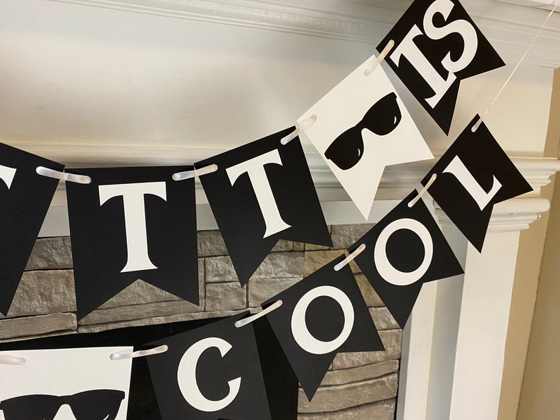 TWO COOL 2nd Birthday Banner Birthday Name Banner Second - Etsy