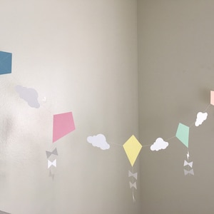 Let's Go Fly a Kite Party Paper Garland Kite Baby Shower Decor Kite ...