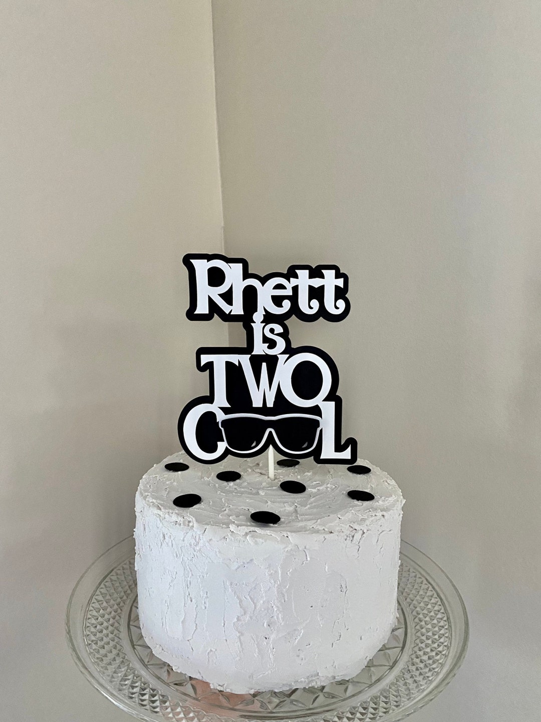 TWO COOL Birthday Cake Topper Party Decorations Sun Glasses 2 Cool Cake ...