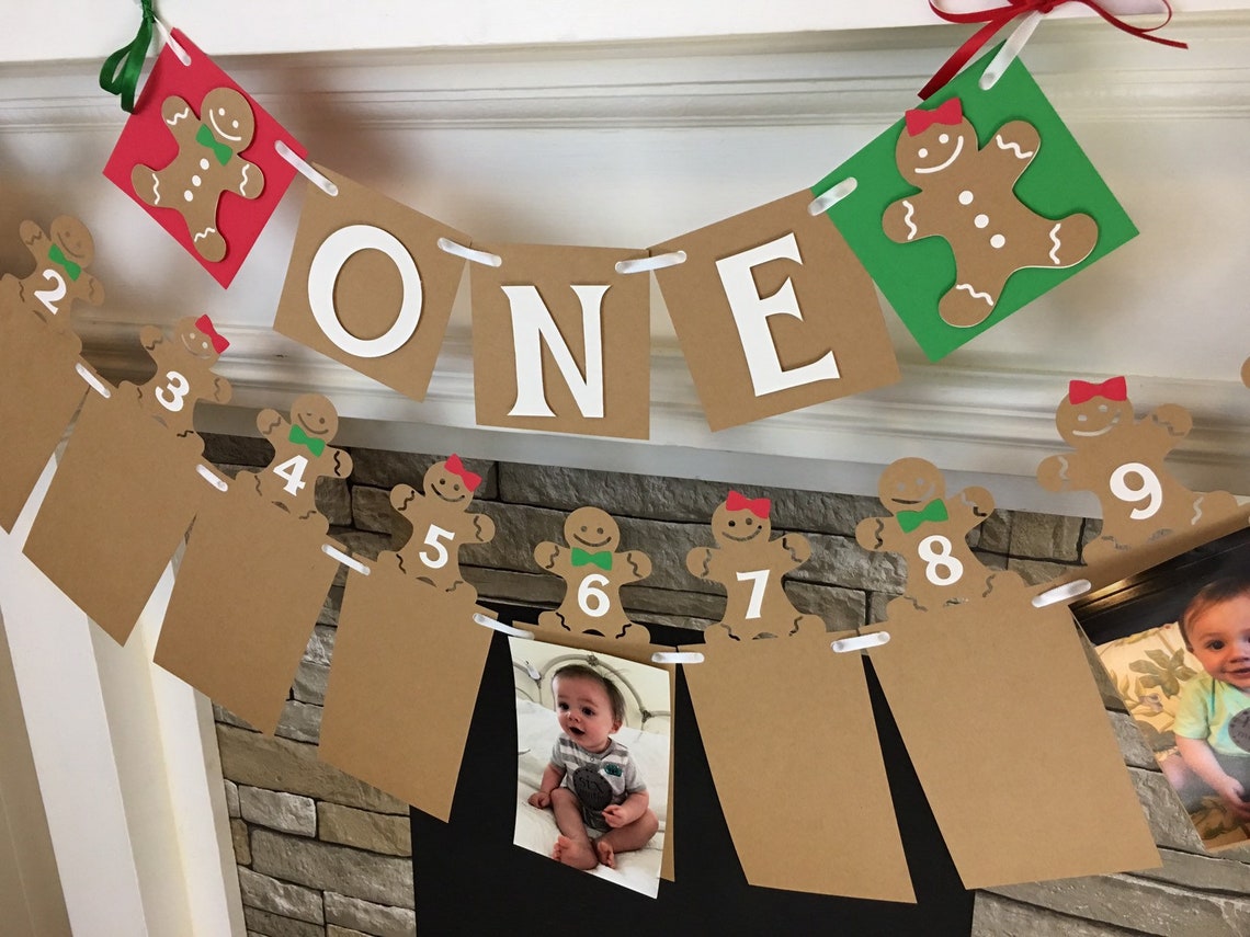 Gingerbread 1st Birthday Decoration I Am 1 ONE High Chair | Etsy