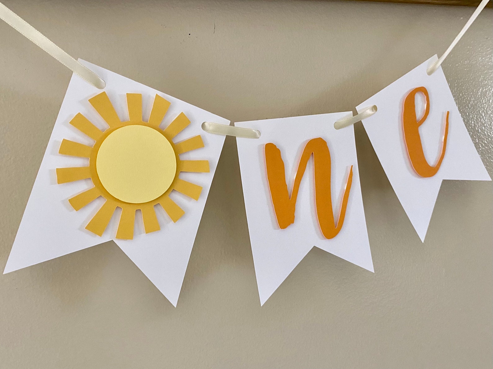 Muted Tones Sunshine ONE Banner You Are My Sunshine First - Etsy