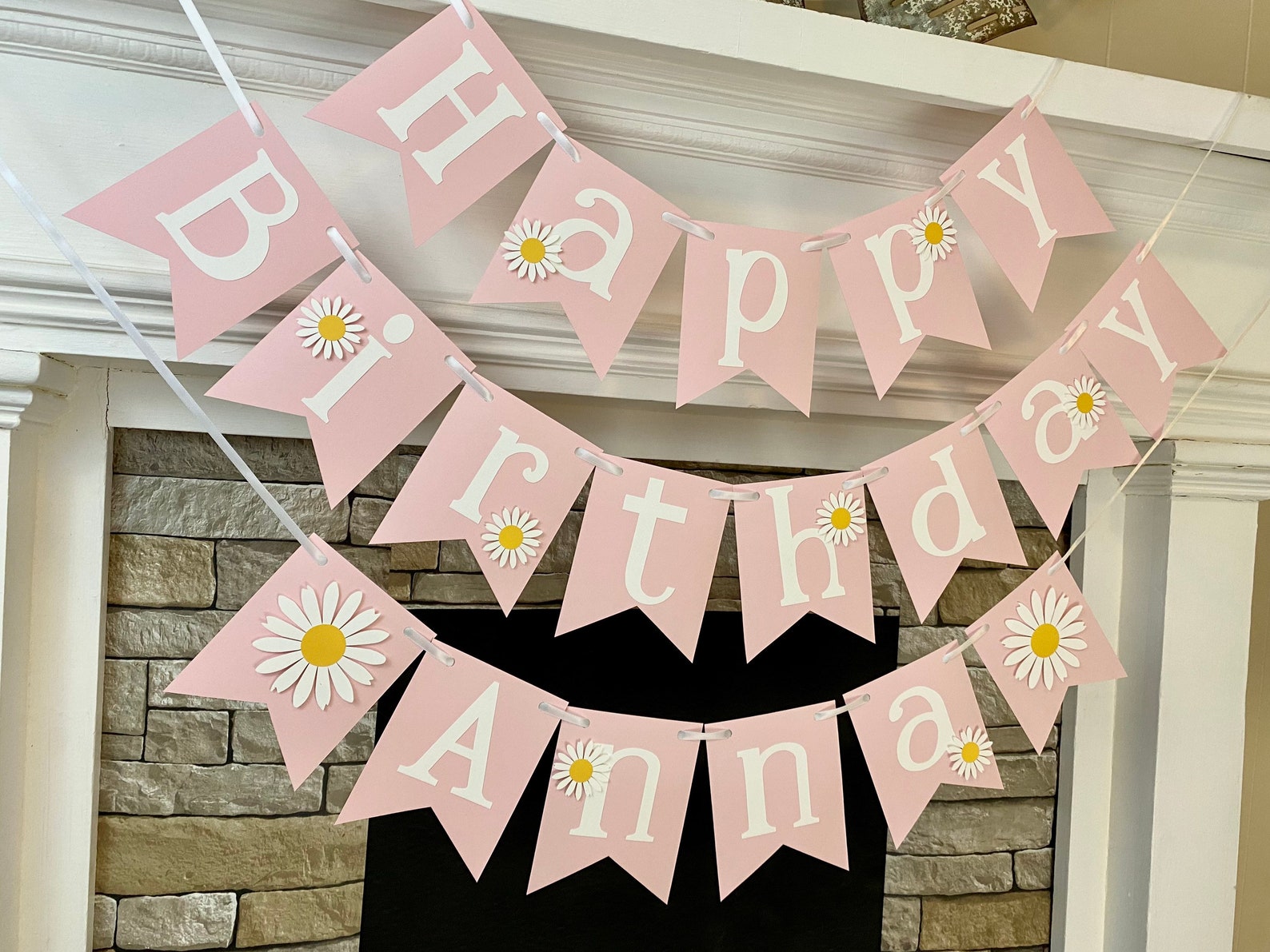 DAISY First Birthday Decorations Groovy Daisy Happy Birthday Name ...