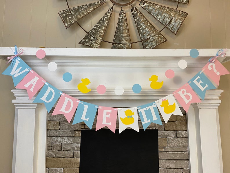 Waddle It Be Gender Reveal Decorations Rubber Duck Shower Decorations ...