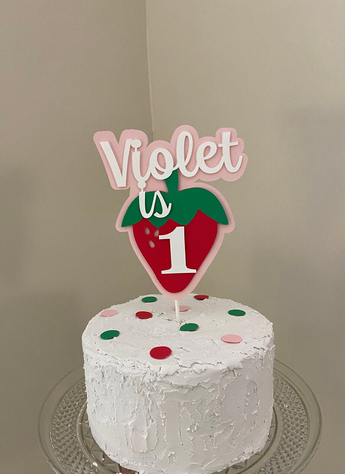 STRAWBERRY Cake Topper Strawberry Party Decorations Berry 1st Birthday ...