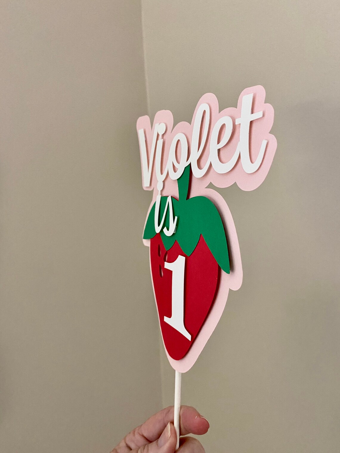 STRAWBERRY Cake Topper Strawberry Party Decorations Berry 1st Birthday ...
