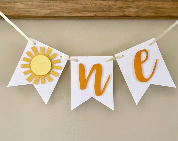 Muted Tones Sunshine ONE Banner You Are My Sunshine First Birthday ...