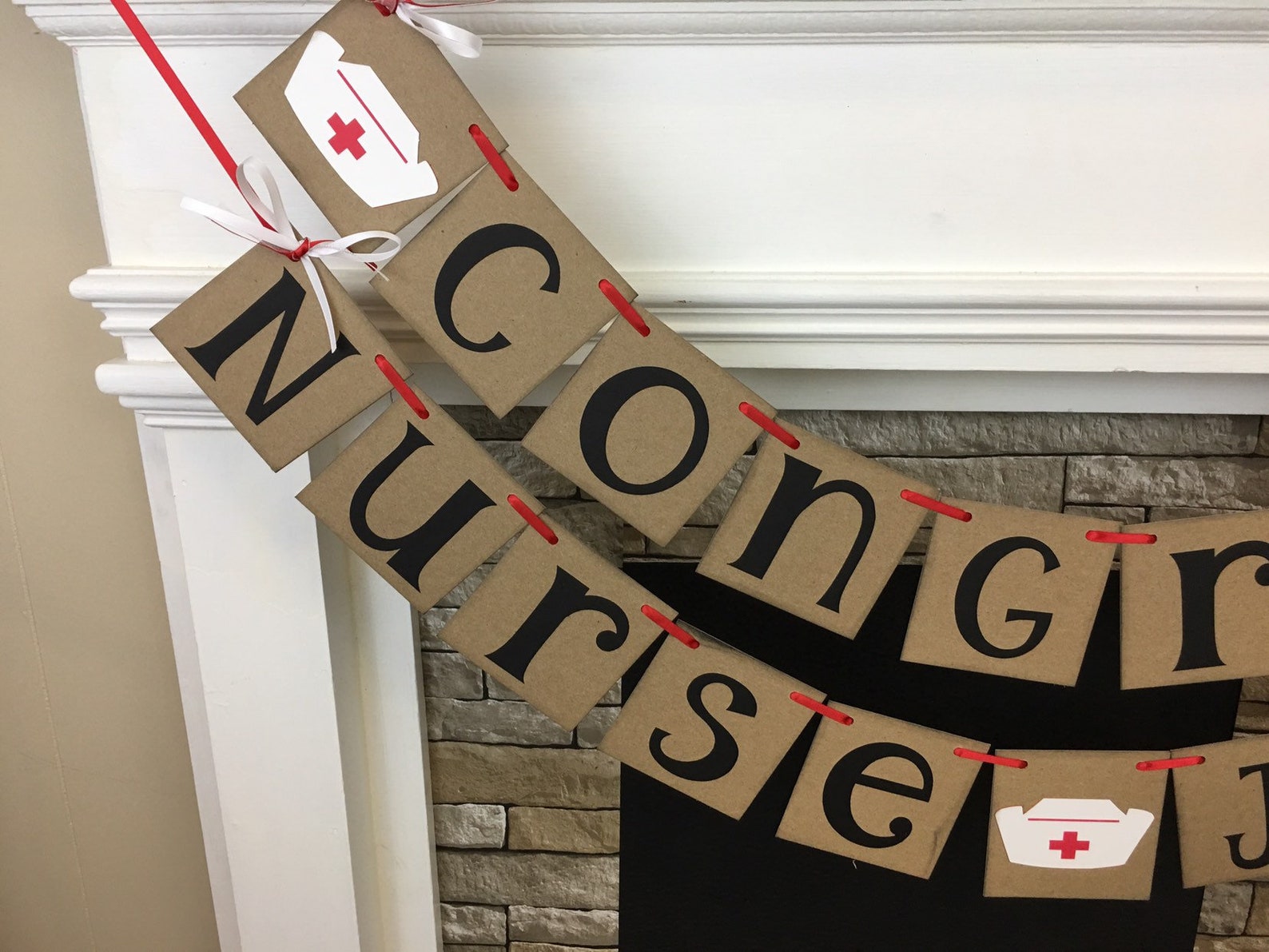 Nurse Graduation Decoration Graduation Banner Congrats Name Banner RN ...