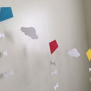Let's Go Fly a Kite Party Paper Garland Kite Baby Shower Decor Kite ...