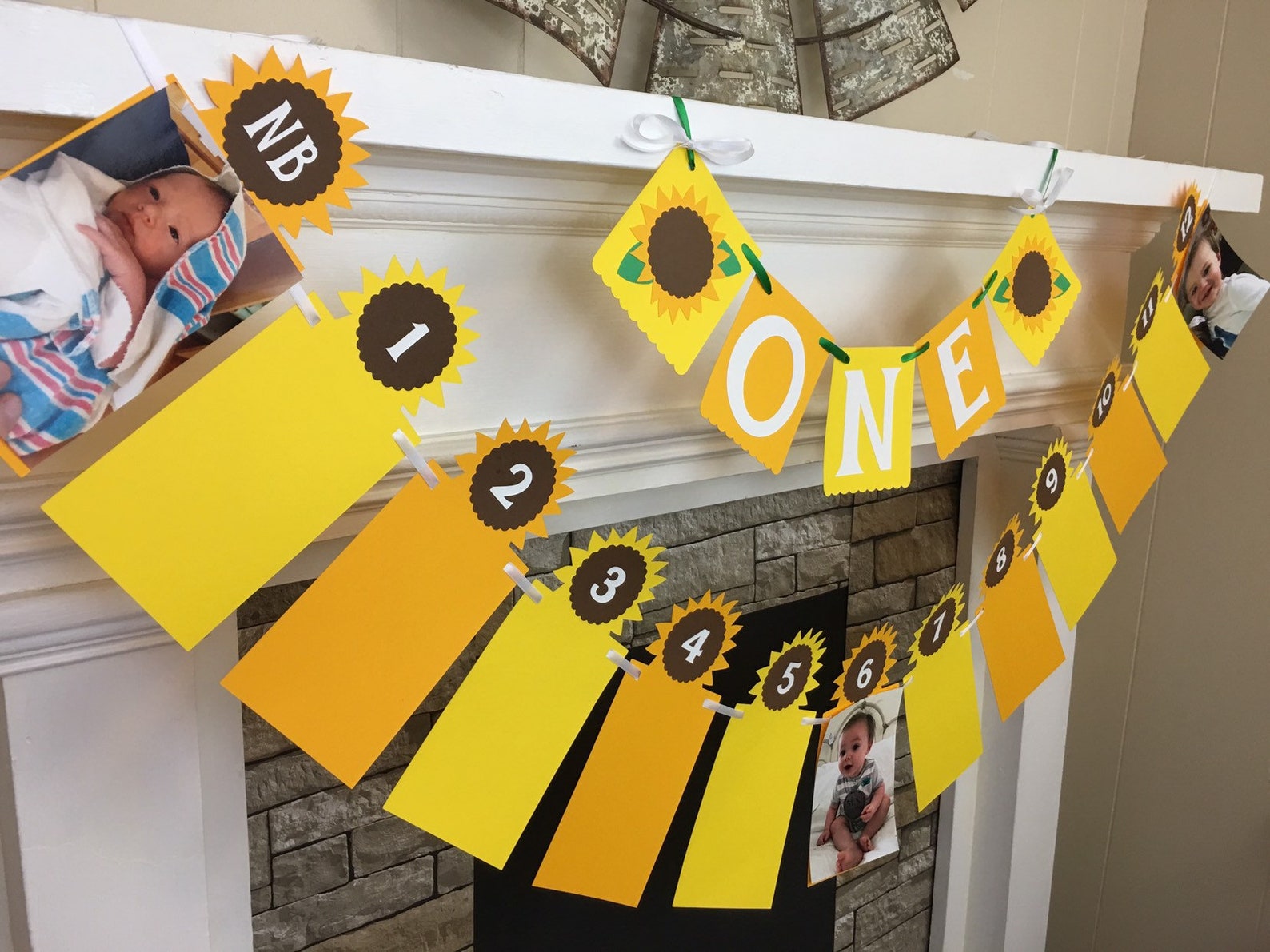 Sunflower First Birthday Decorations Sunflower Banner I am 1 | Etsy