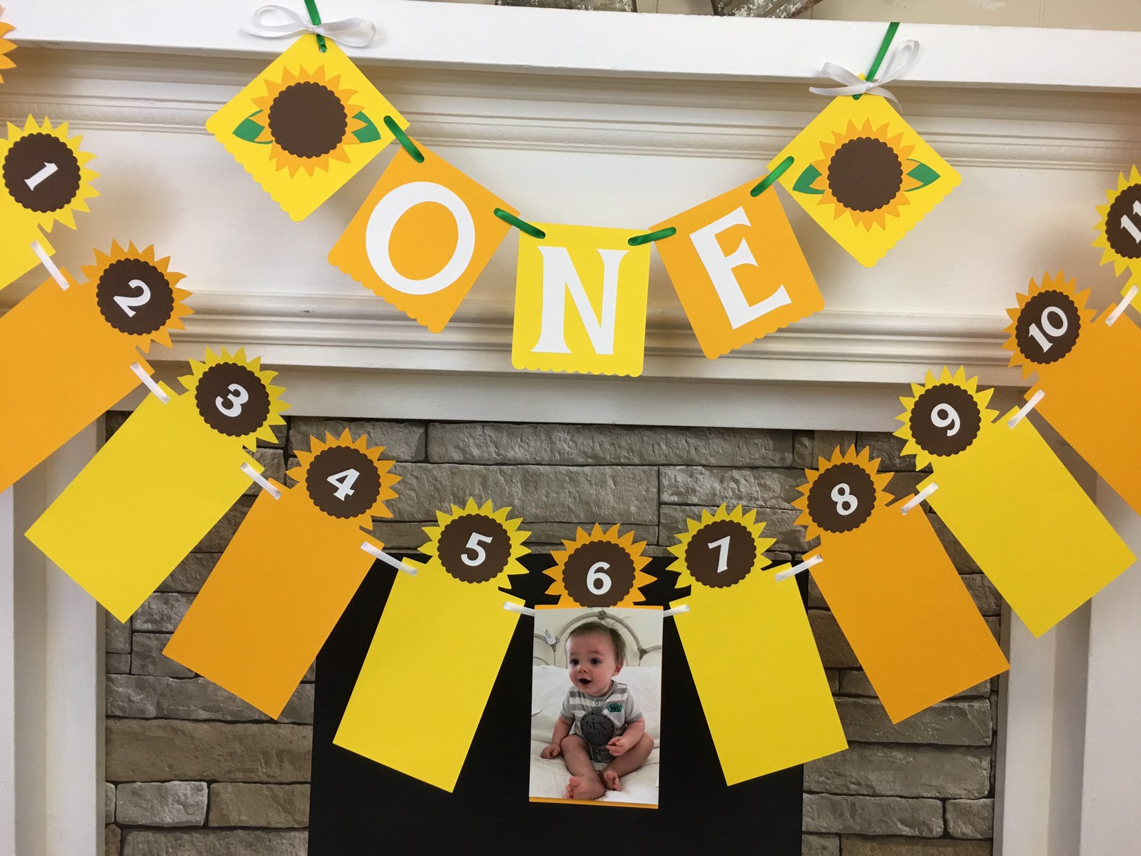 Sunflower First Birthday Decorations Sunflower Banner I am 1 | Etsy