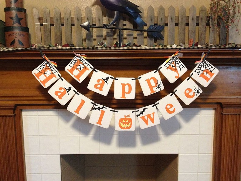 Halloween Decoration Happy Halloween Banner Fall Decoration | Etsy