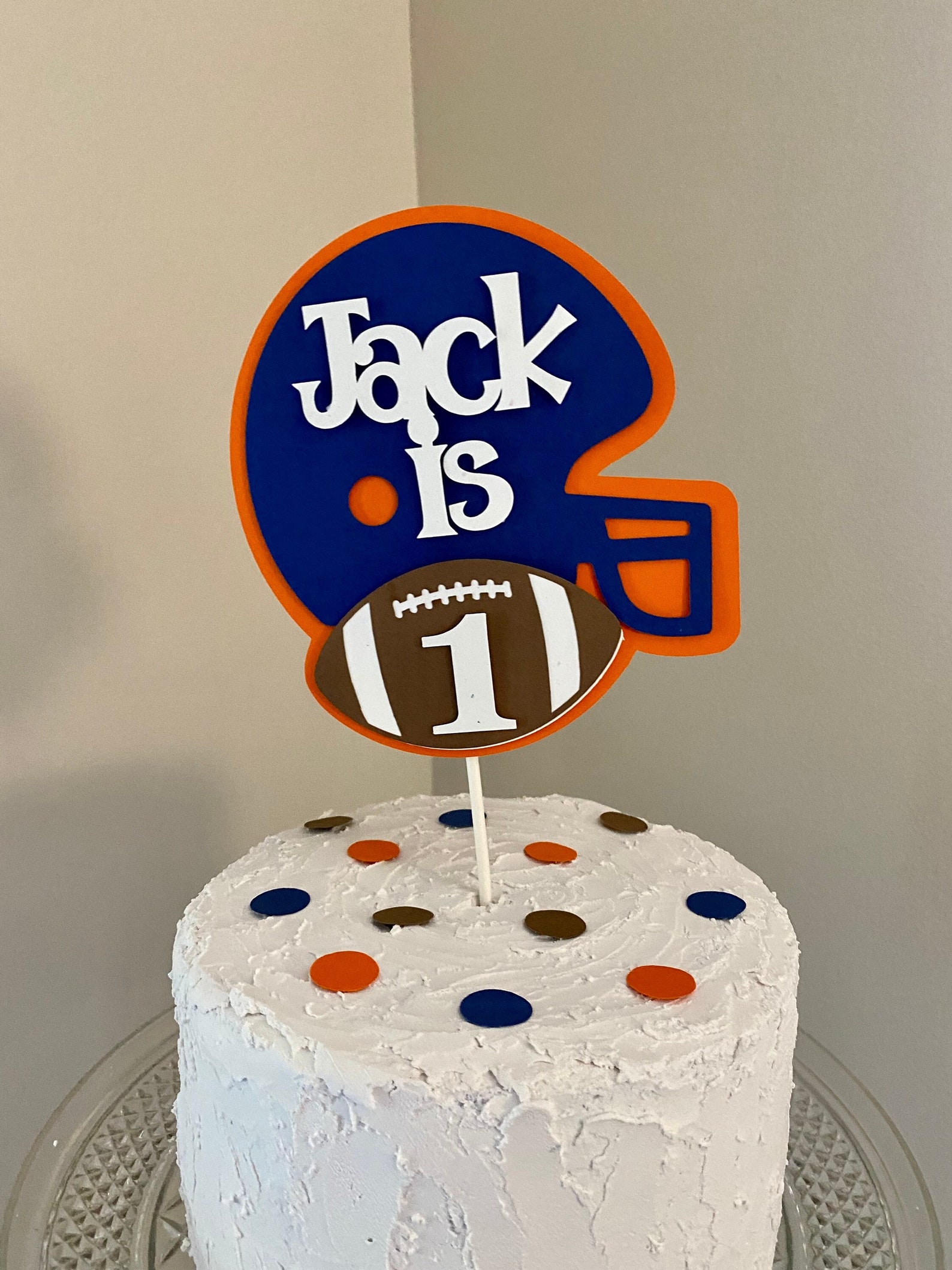 Football Cake Topper Football Helmet Party Decorations Football ...