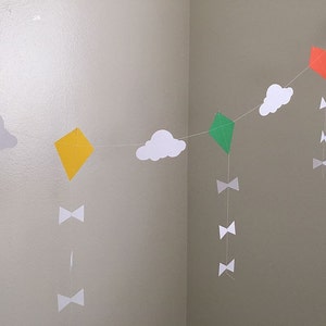 Let's Go Fly a Kite Party Paper Garland Kite Baby Shower Decor Kite ...