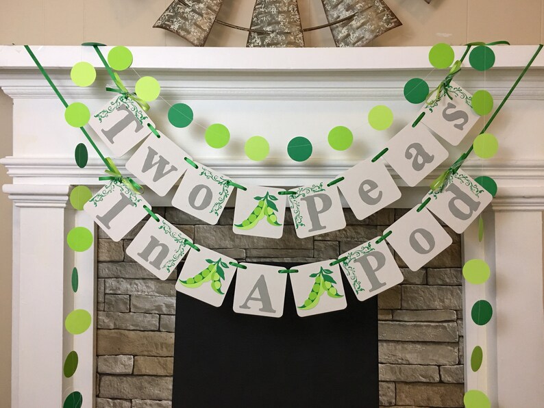 Two Peas in a Pod Baby Shower Decorations Twins Baby Shower - Etsy