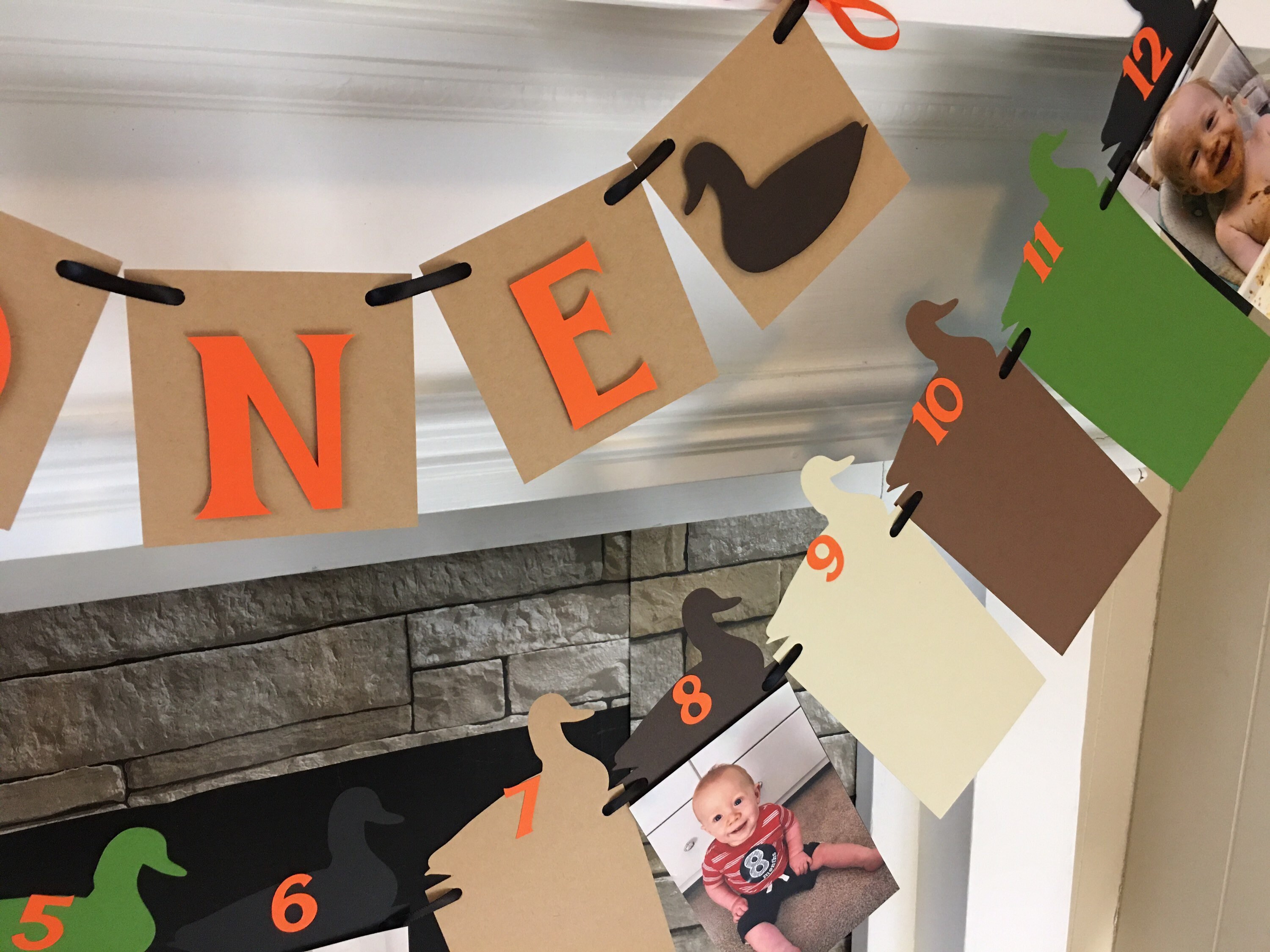 Duck Hunting First Birthday Decorations Banner Duck 12 Month | Etsy