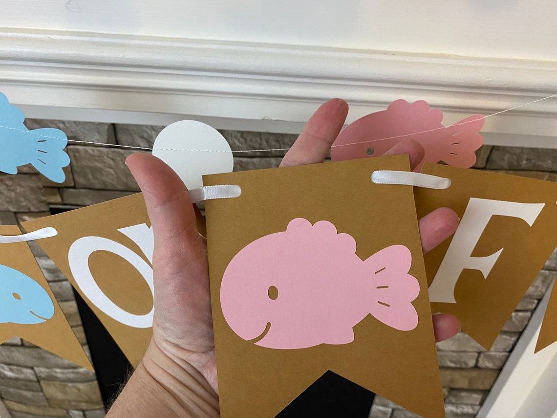 Boy or Girl Fishe or Fishe Gender Reveal Banner Fish Baby - Etsy
