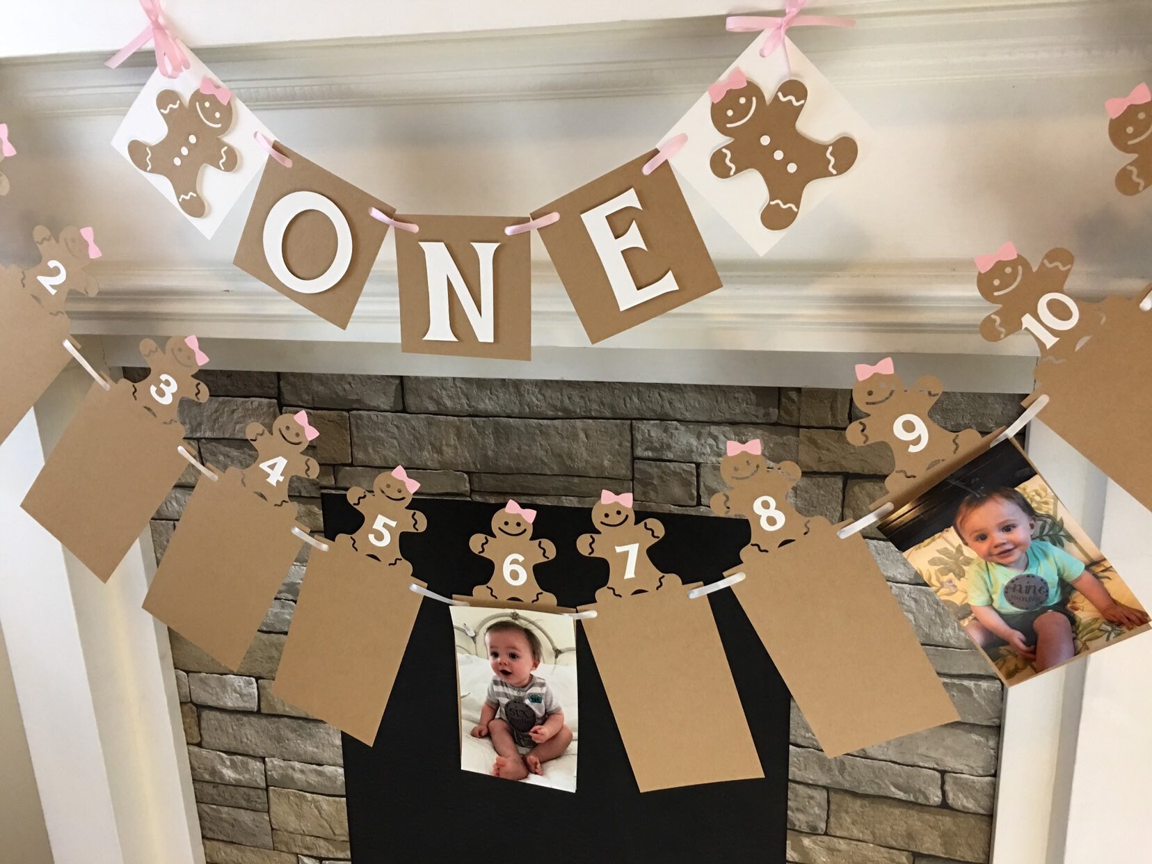 Gingerbread 1st Birthday Decoration I am 1 ONE High Chair | Etsy