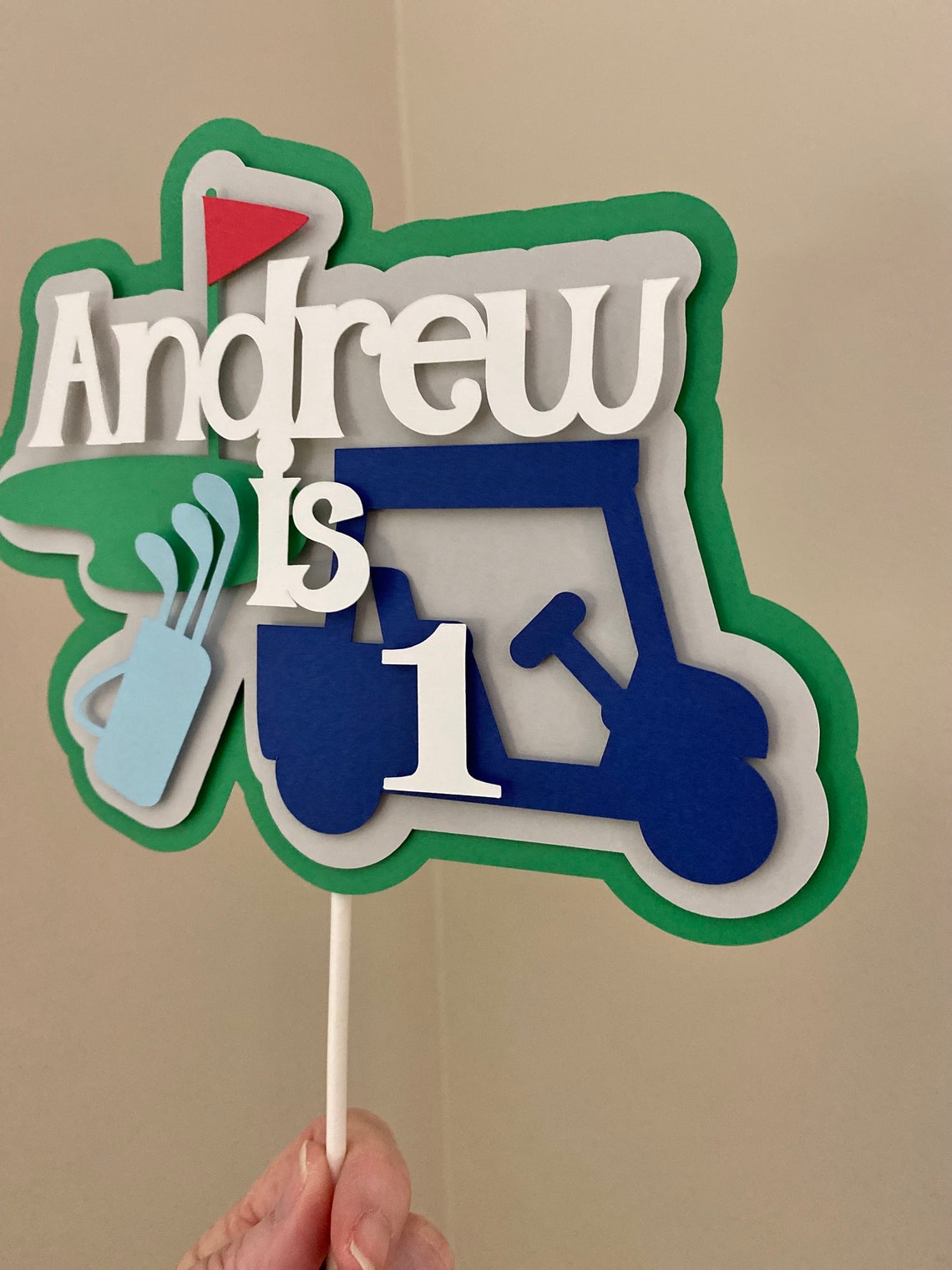 Golf Birthday Cake Topper Golf Party Decorations Hole in One - Etsy