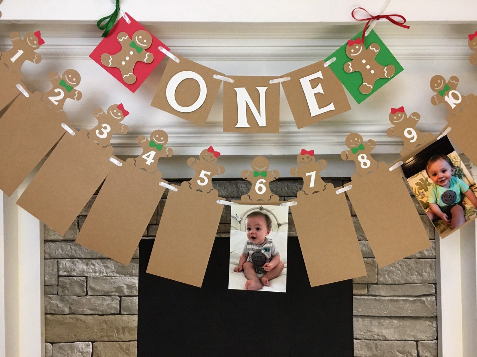 Gingerbread 1st Birthday Decoration I Am 1 ONE High Chair | Etsy