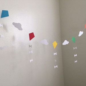Let's Go Fly a Kite Party Paper Garland Kite Baby Shower Decor Kite ...