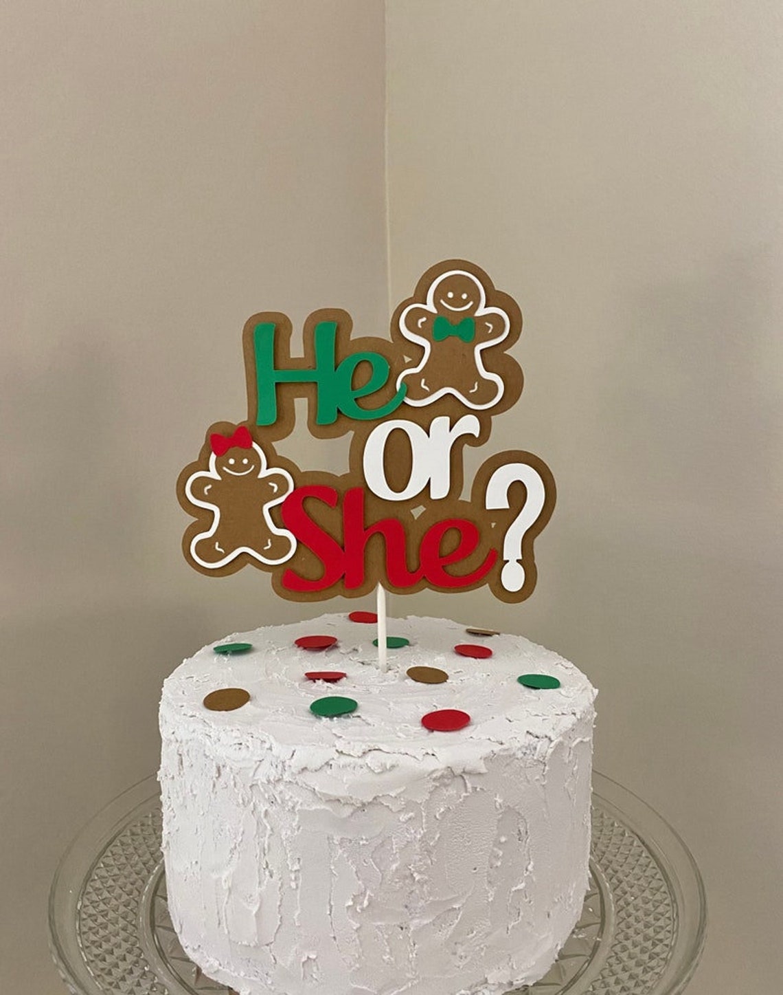 Gingerbread Gender Reveal Banner Christmas Gender Reveal Banner ...