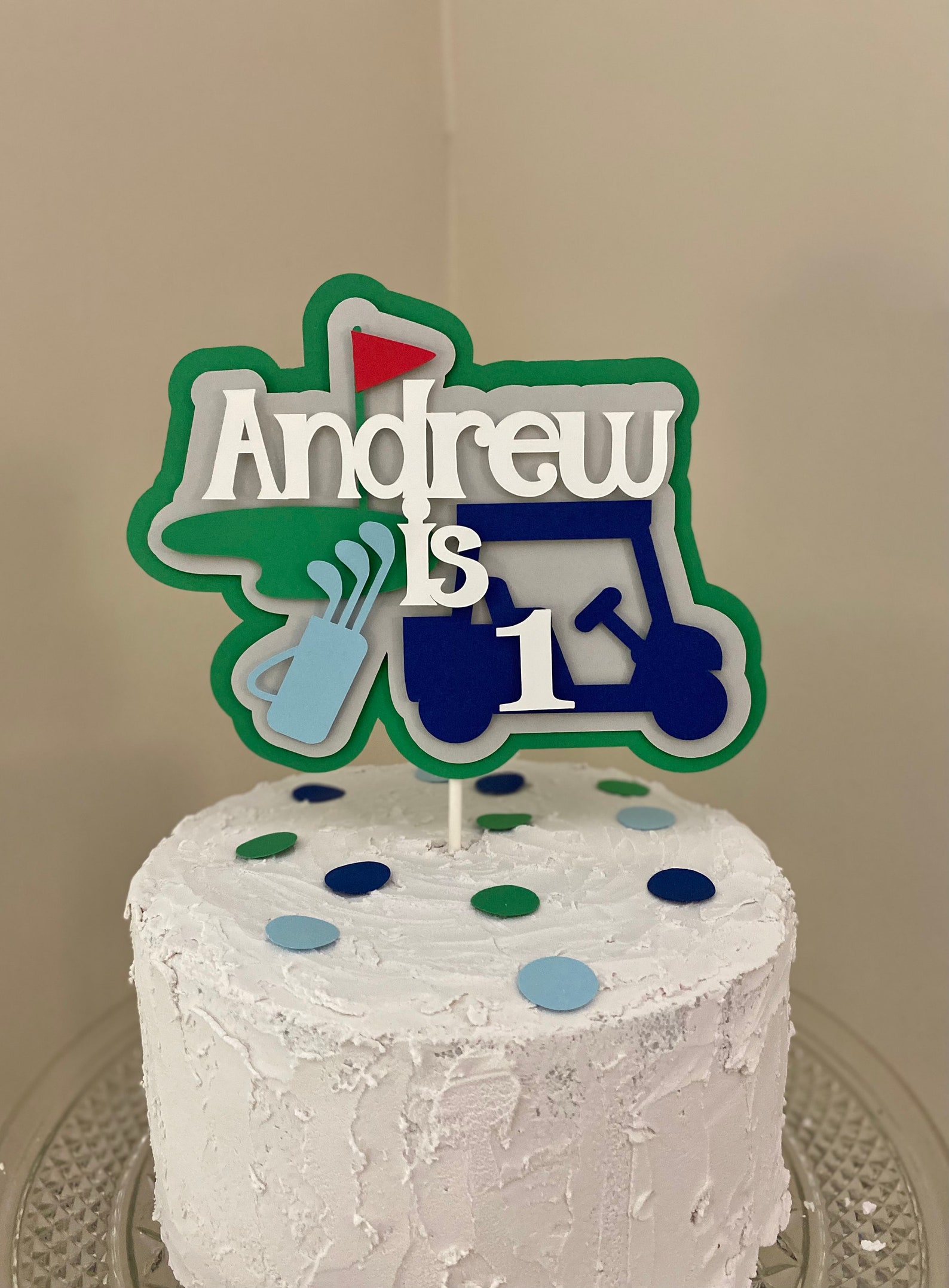 Golf Birthday Cake Topper Golf Party Decorations Hole in One - Etsy