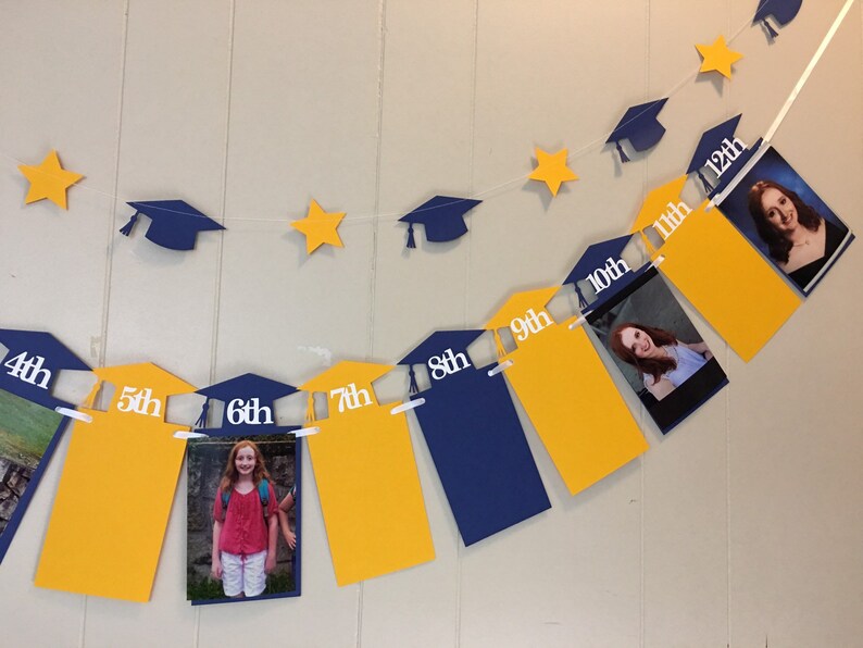 Graduation Party Decorations K-12th Grade Photo Banner Graduation Photo ...