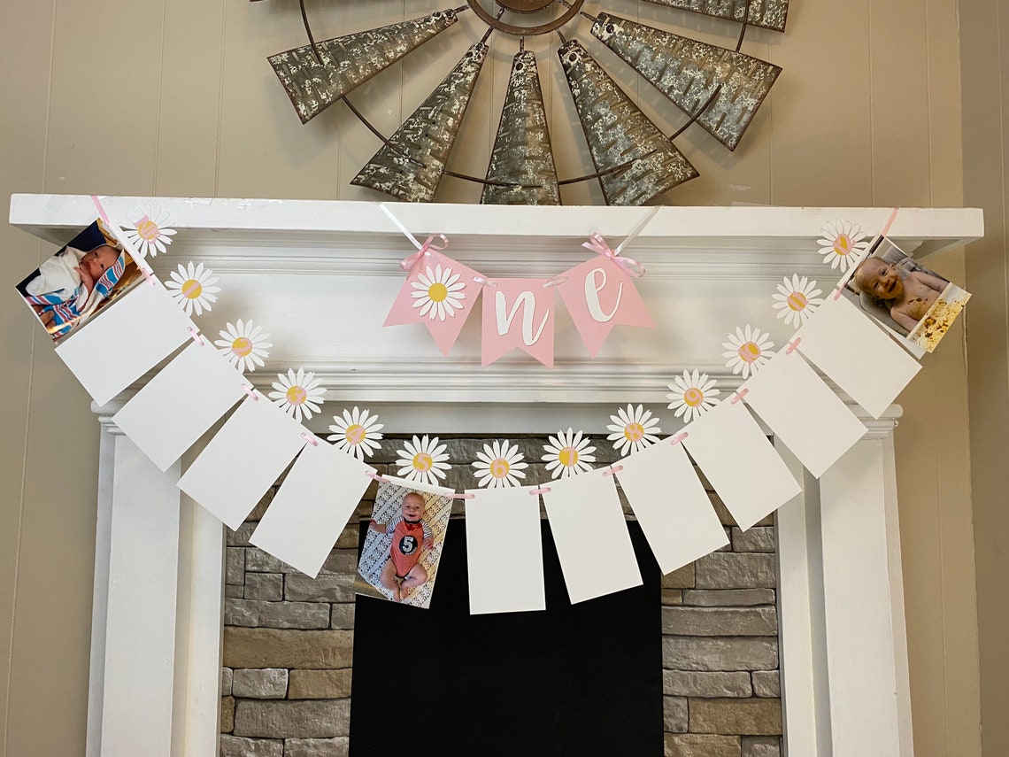 DAISY First Birthday Decorations Groovy Daisy Happy Birthday Name ...