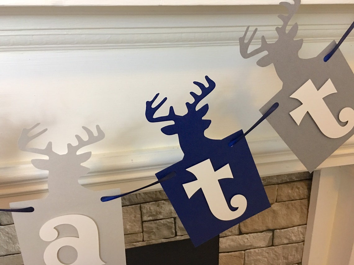 Little Buck Baby Shower Decorations Oh Deer Birthday Decorations Banner ...