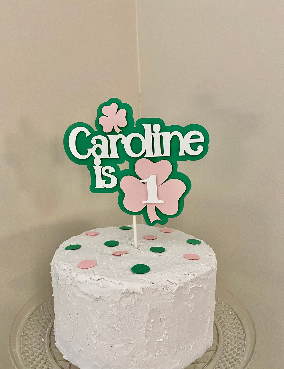 St Patricks Shamrock Birthday Cake Topper Shamrock Party Decorations ...