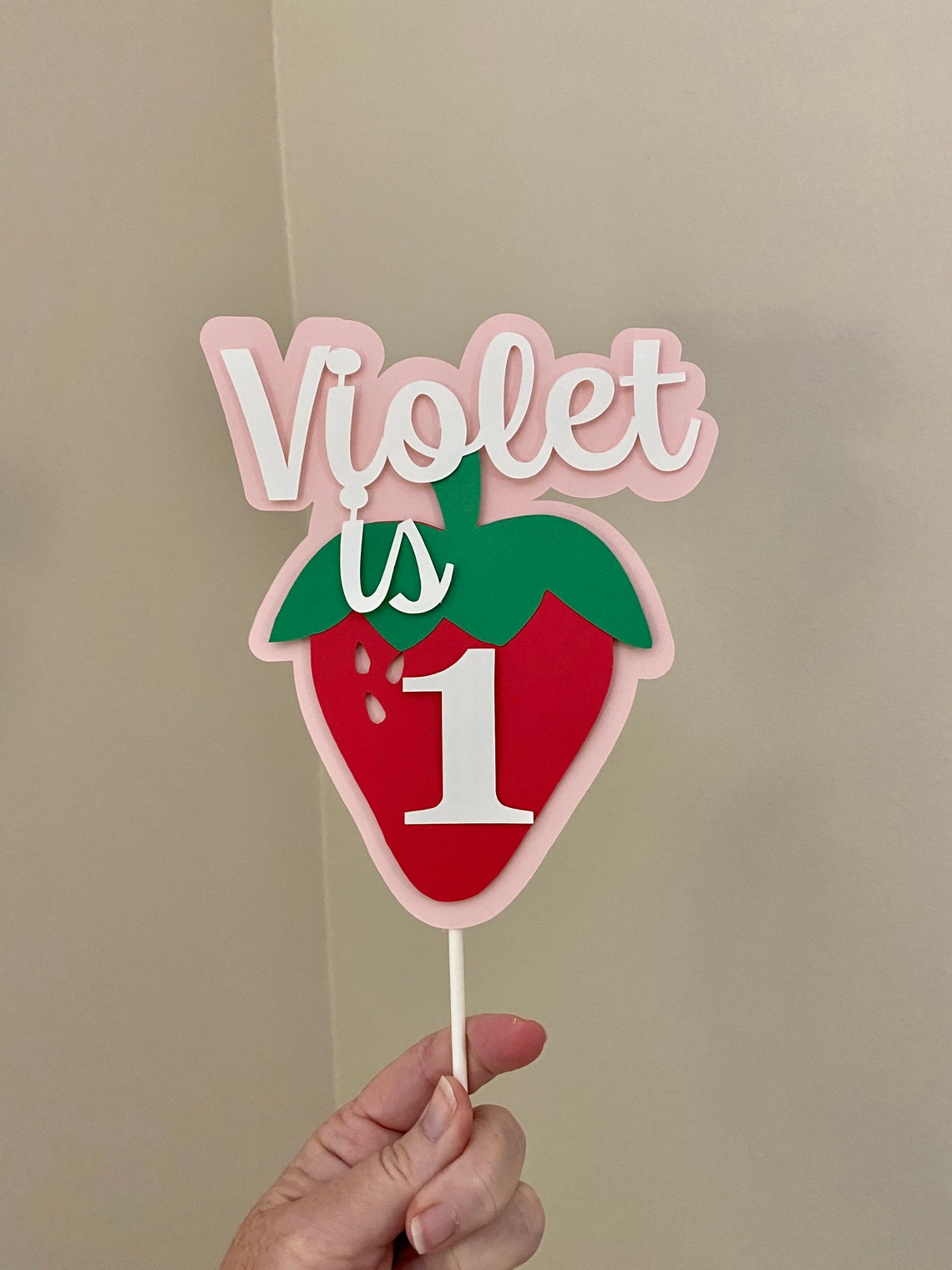 STRAWBERRY Cake Topper Strawberry Party Decorations Berry 1st Birthday ...
