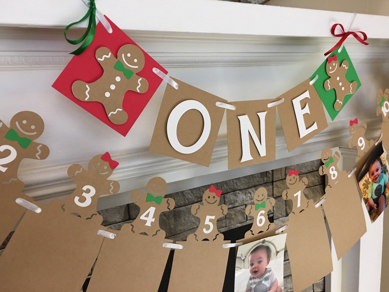 Gingerbread 1st Birthday Decoration I Am 1 ONE High Chair - Etsy