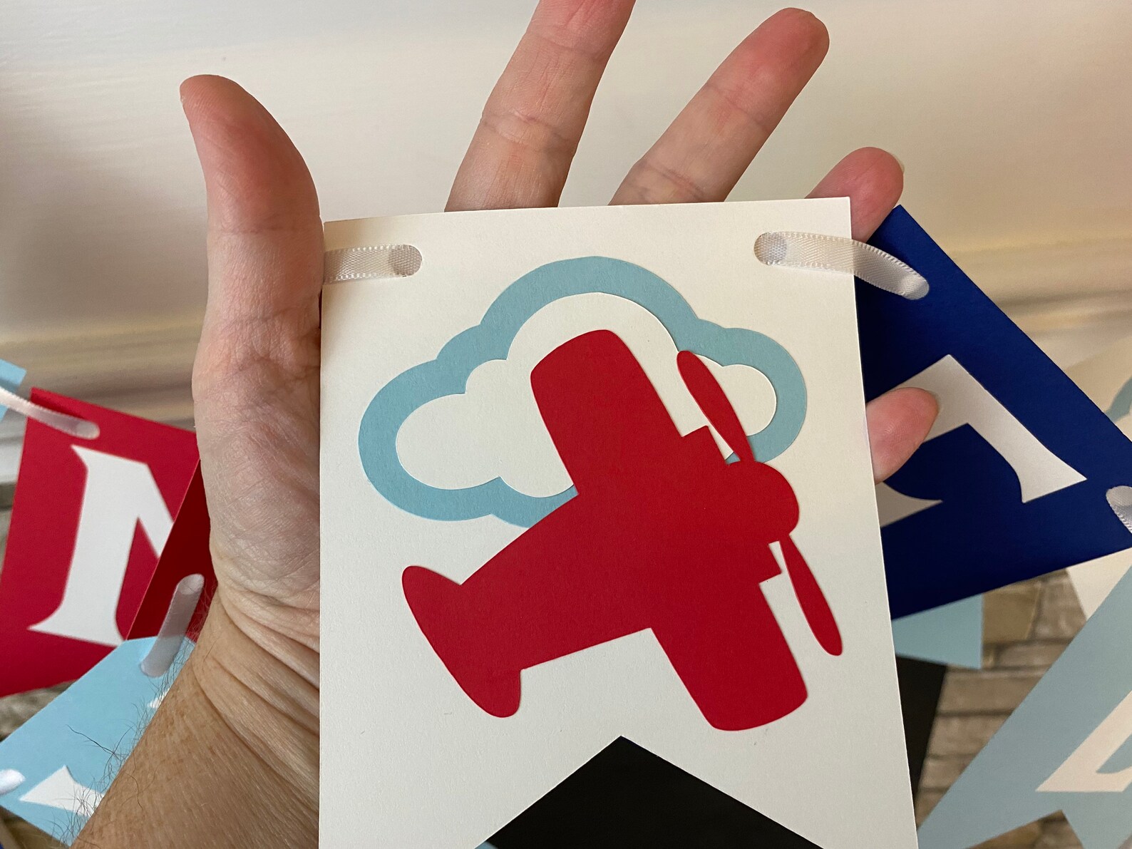 TWO FLY 2nd Birthday Decorations Name Banner Airplane Birthday - Etsy