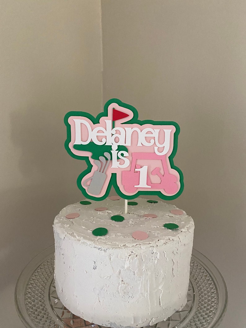 Golf Birthday Cake Topper Golf Party Decorations Hole in One - Etsy